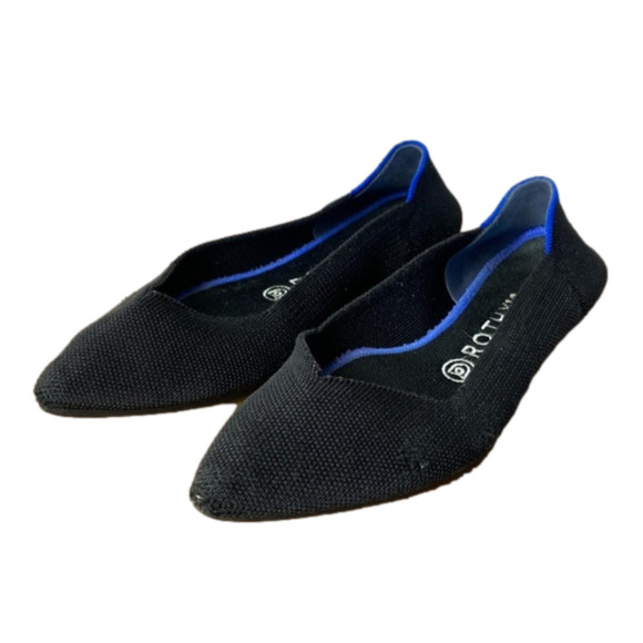 Rothy's | Shoes | Rothys Black The Point Flats Size 75 | Poshmark